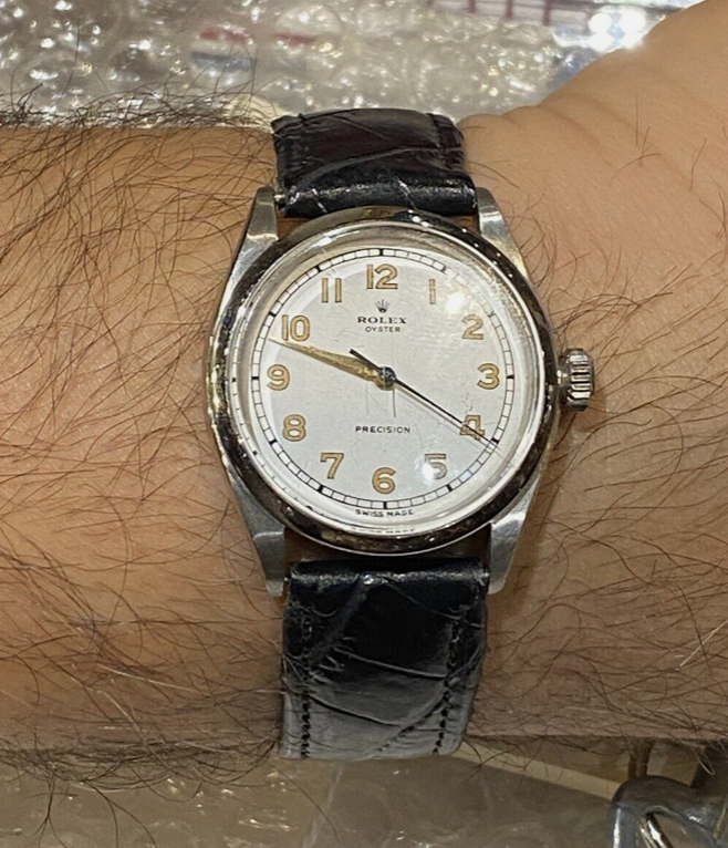 Rolex Vintage Oyster Precision Steel Manual Watch Ref. 6223 Circa 1953 ...